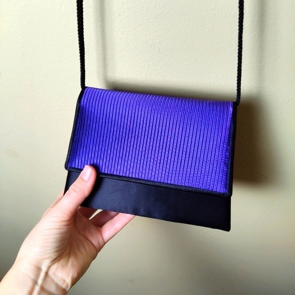 Bags | New Black And Purple Small Evening Clutchpurse | Poshmark